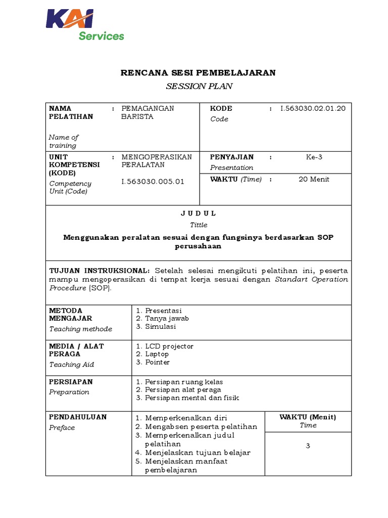 Session Plan | PDF | Komputer | Teknologi & Rekayasa