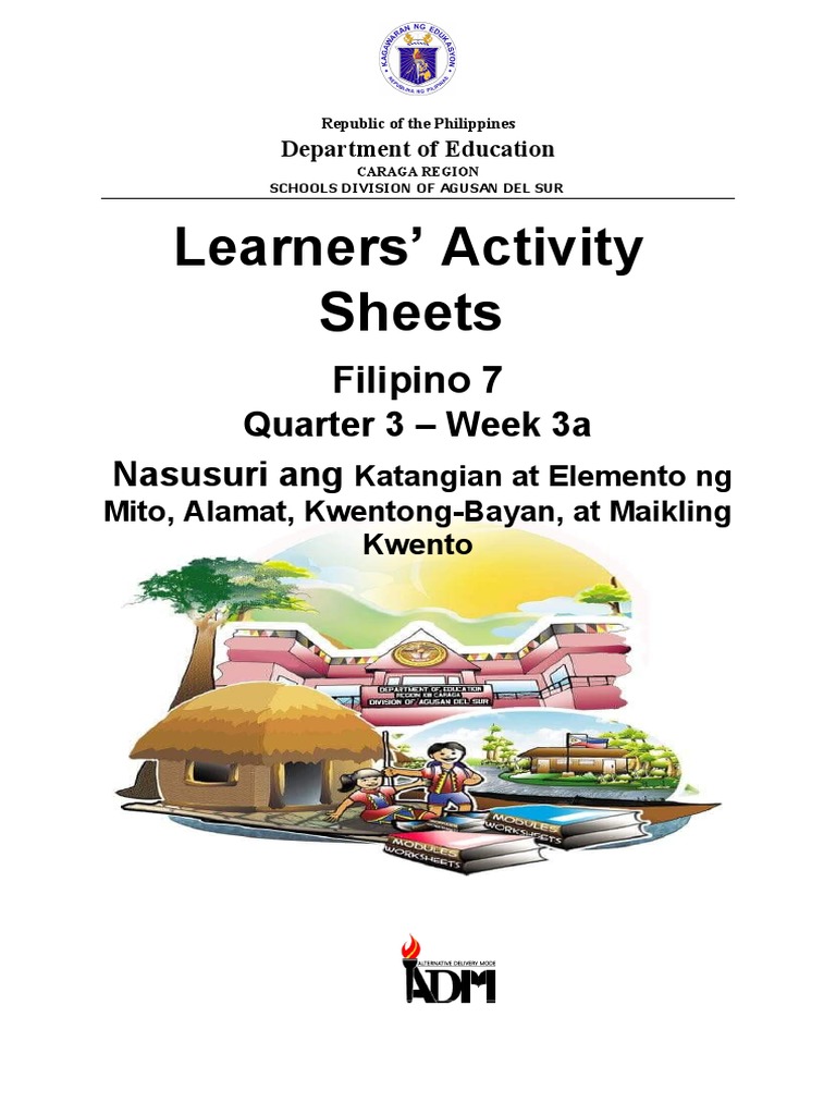 Learners' Activity Sheets: Filipino 7 | PDF | Philippines ...