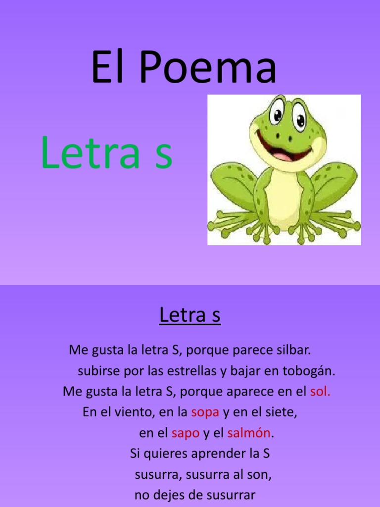 El Poema Letra S | PDF
