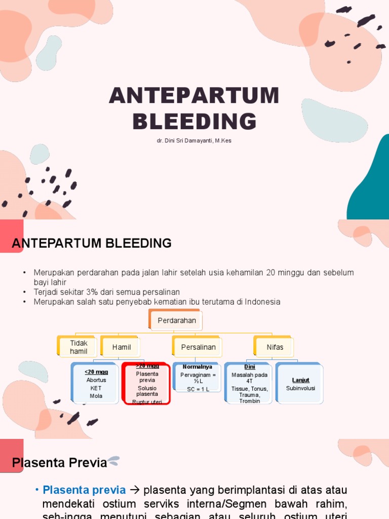 Antepartum Bleeding | PDF