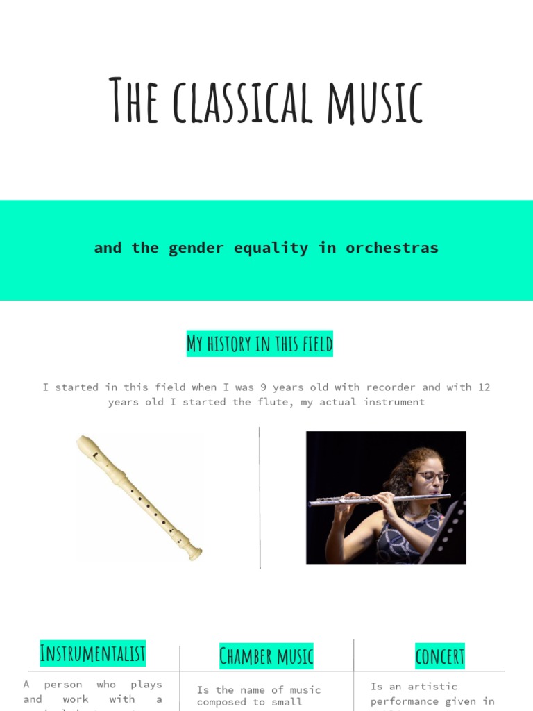 The Classical Music: and The Gender Equality in Orchestras | PDF | Art