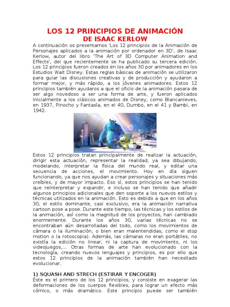 12 Principios de La Animacion | PDF | Animación | Renderizado (gráficos ...