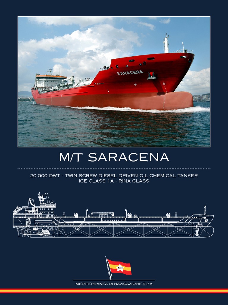 M/T Saracena: 20.500 DWT - Twin Screw Diesel Driven Oil Chemical Tanker ...