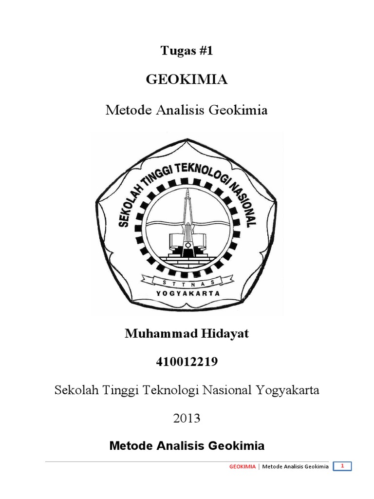 Metode Analisis Geokimia | PDF