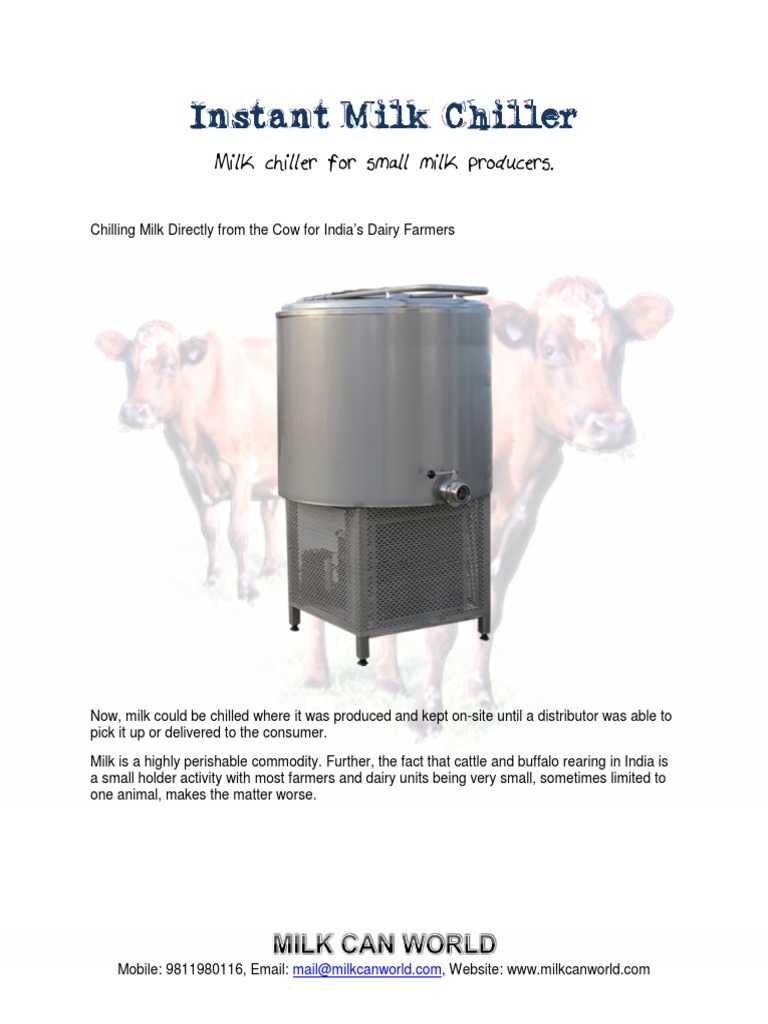 Mini-Instant-Milk-Chiller-For-Small-Milk-Producers 3 | PDF | Milk | Dairy