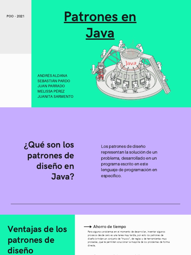 Patrones en Java | PDF | Objeto (informática) | Lenguaje de programación