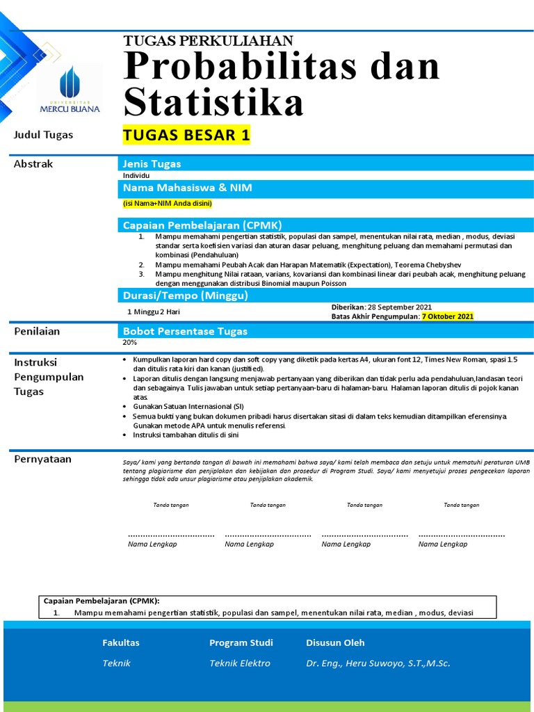 RTM Probstat Ganjil 2021 | PDF