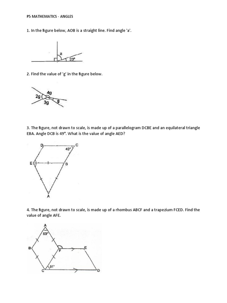 P5 & P6 Angles | PDF | Triangle | Euclidean Plane Geometry