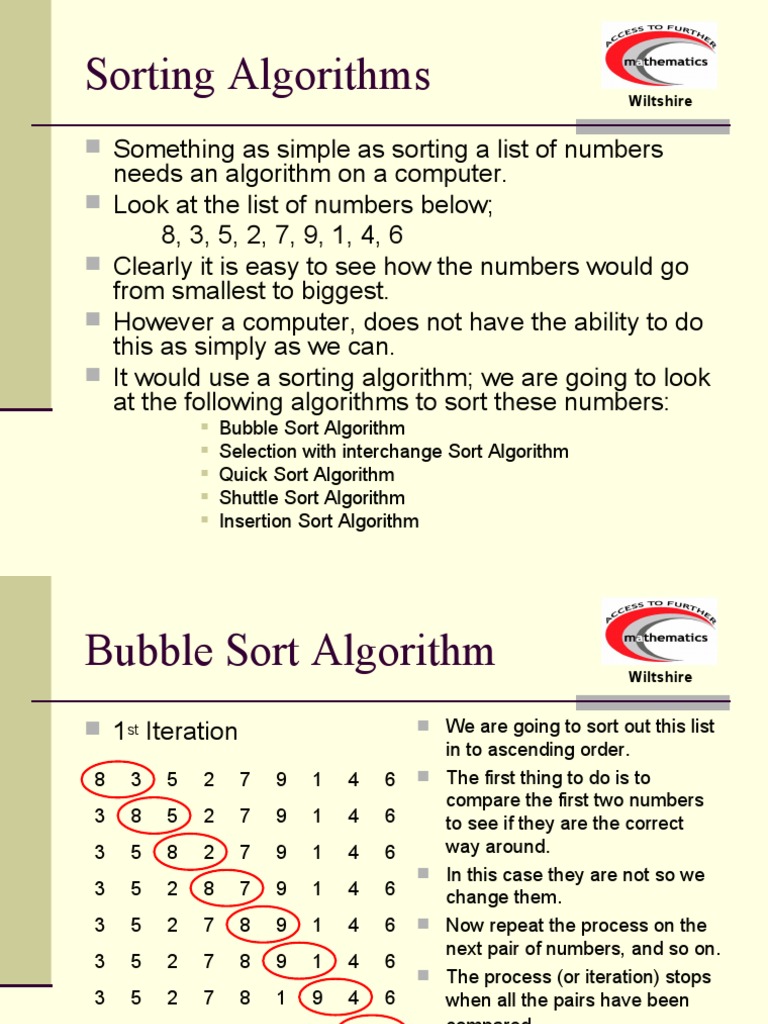 Bubble&Quick Sort | PDF | Iteration | Algorithms