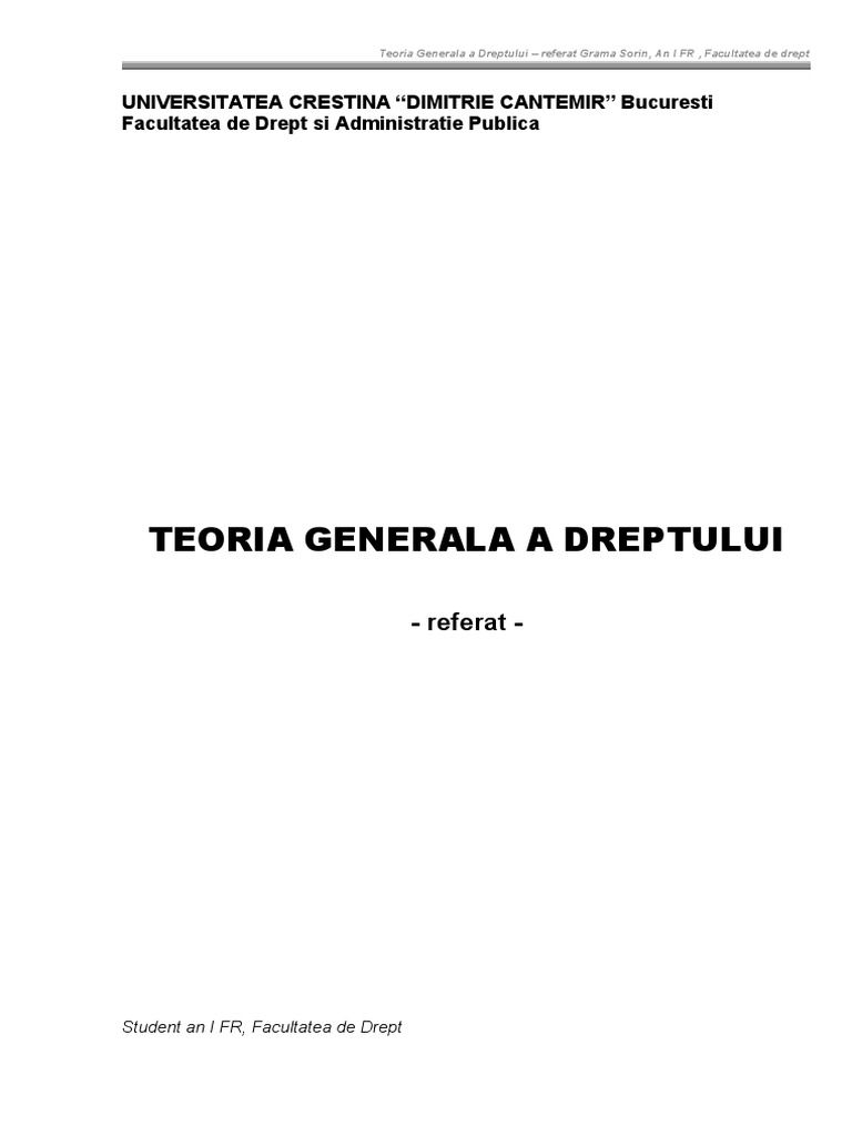 Teoria Generala a Dreptului