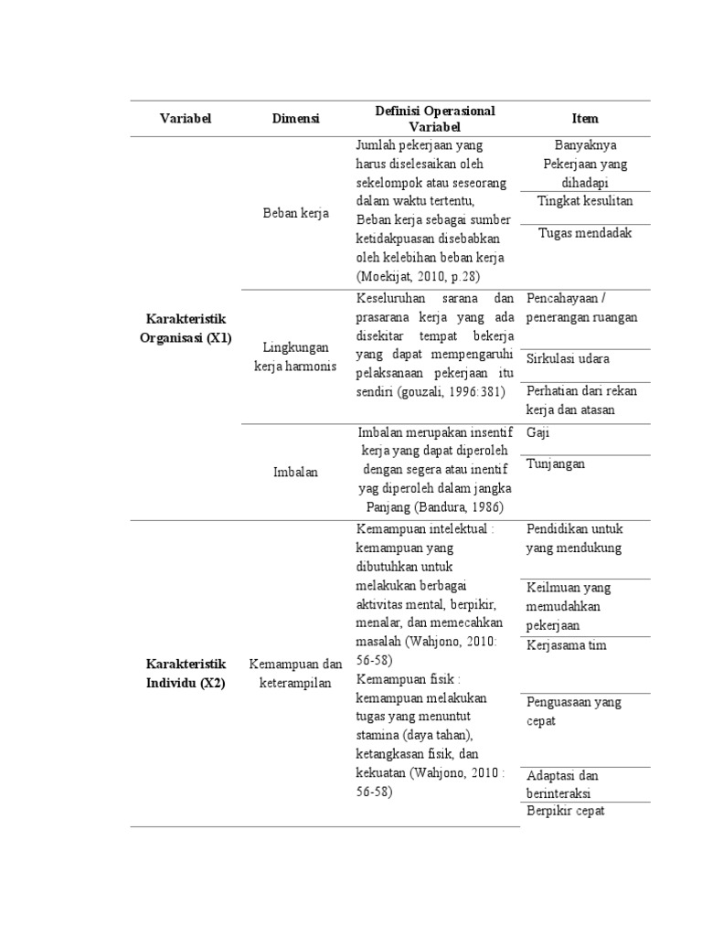 Operationalizing Performance Variables | PDF
