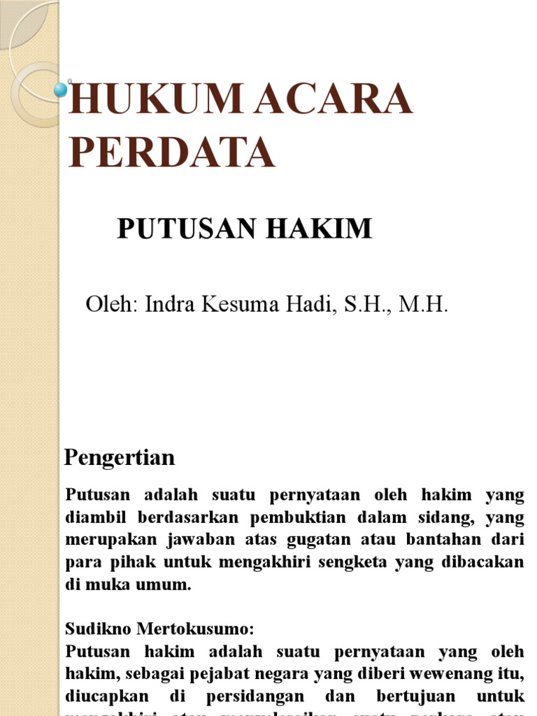 Putusan Hakim | PDF