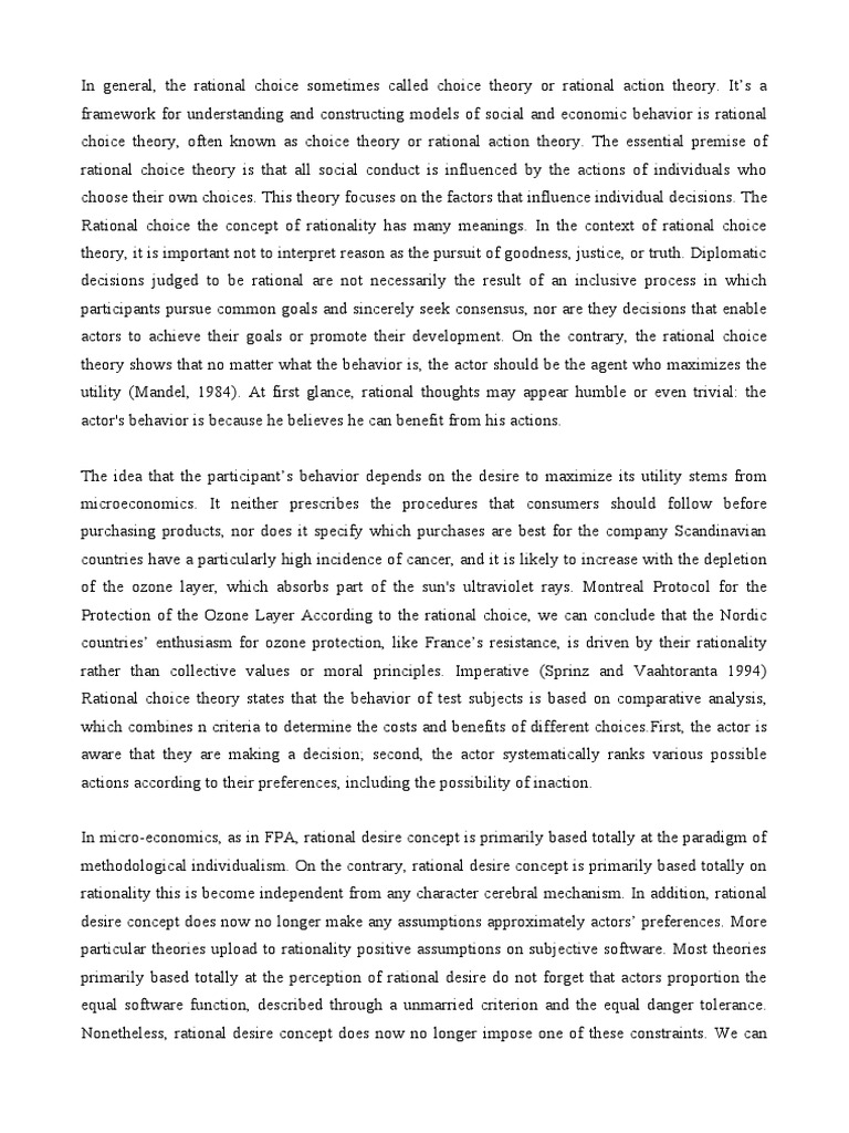 Rational Choice | PDF | Rationality | Microeconomics