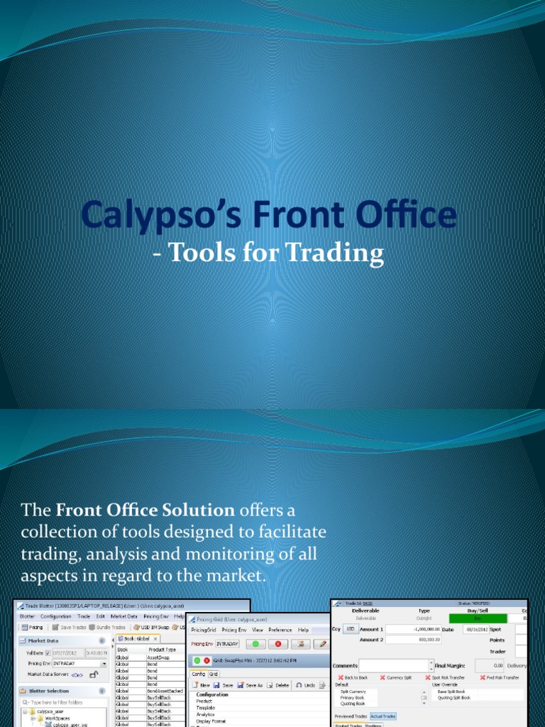 Calypso's Front Office: - Tools For Trading | PDF | Option (Finance ...