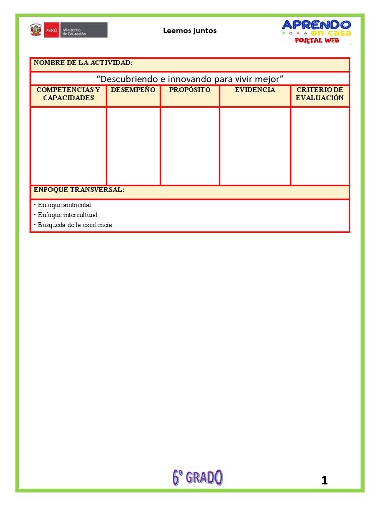 Leemos Juntos Experiencia De Lectura A 6 Grado Exp 08 Pdf