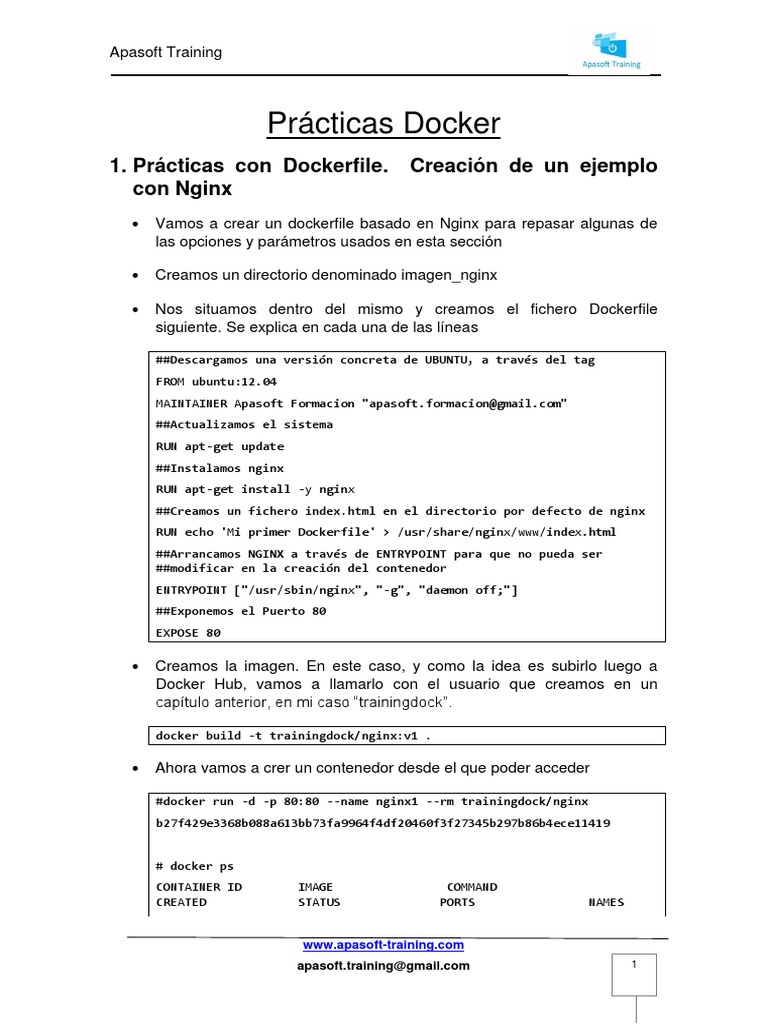 19-+Prácticas-Dockerfile Nginx Bueno | PDF | Red mundial | Internet y web