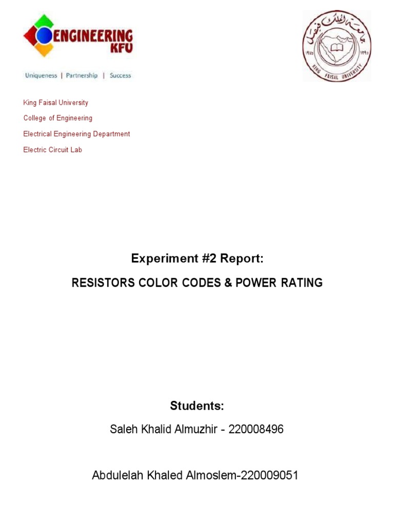 Resistors Color Codes & Power Rating | PDF | Resistor | Electrical ...