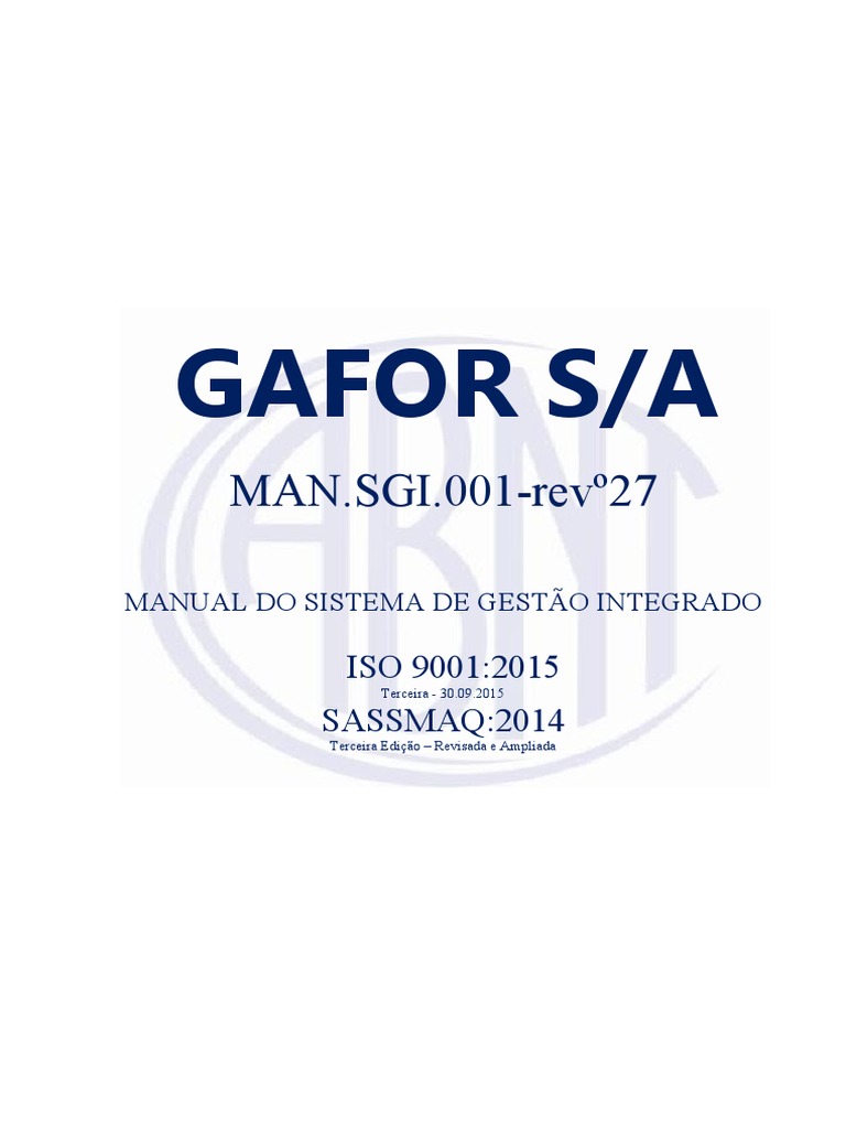 MAN - SGI.001 - Manual Da Qualidade - SGI | PDF | Qualidade (negócios ...