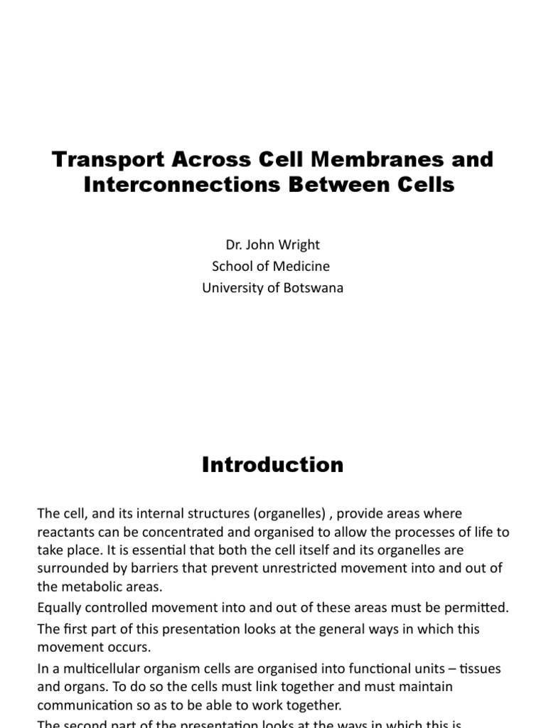 Membrane Transport Resource Notes - 2021 | PDF | Cell Membrane | Cell ...