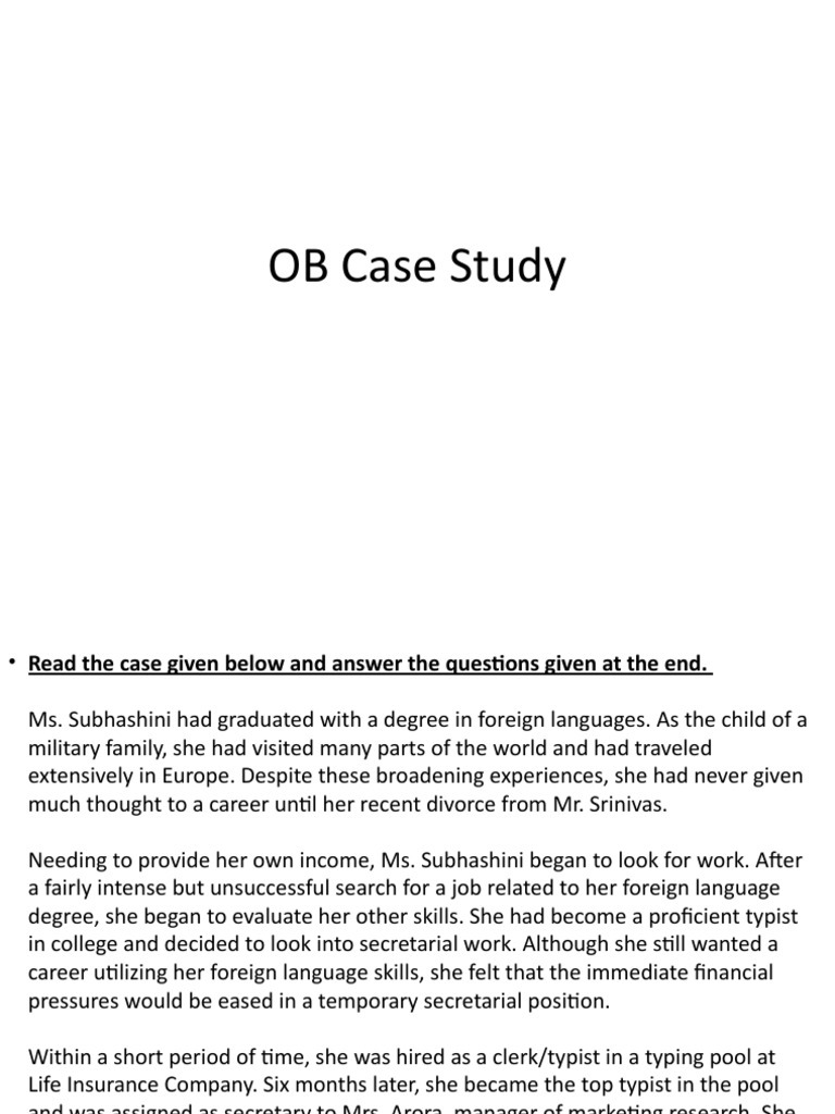 OB Case Study | PDF