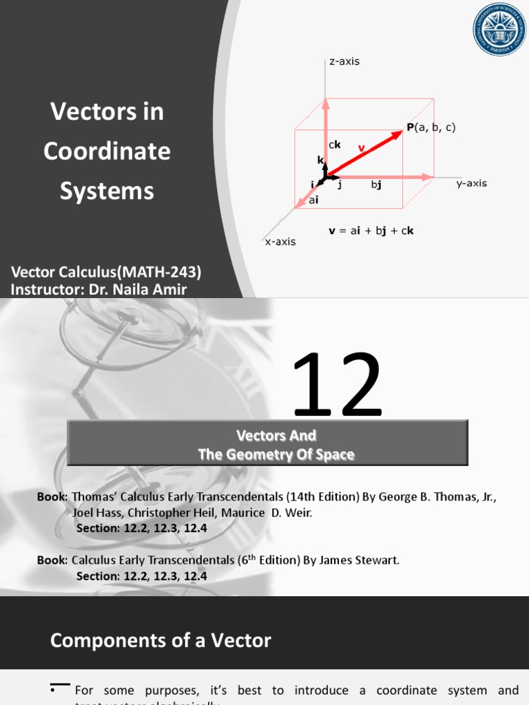 Lecture # 3 (Vectors, Lines and Planes) | PDF | Euclidean Vector ...