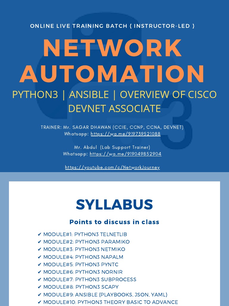 Network-Automation Syllabus PDF1 | PDF