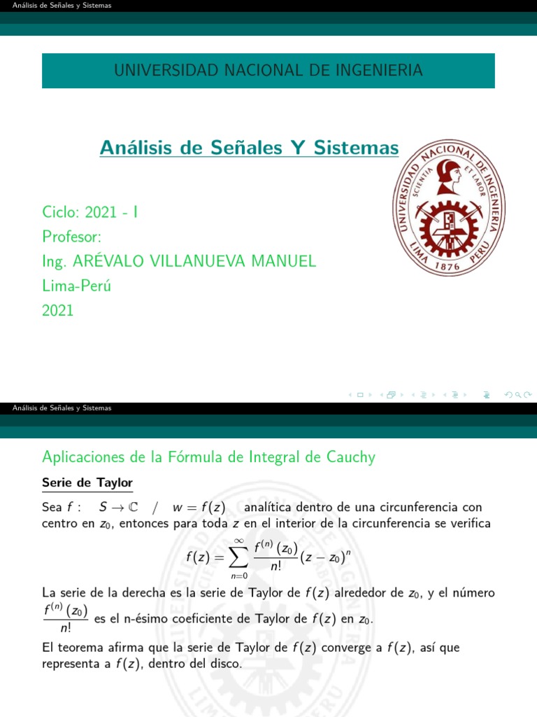 Aplicaciones de La Formula de Integral de Cauchy | PDF | Análisis ...