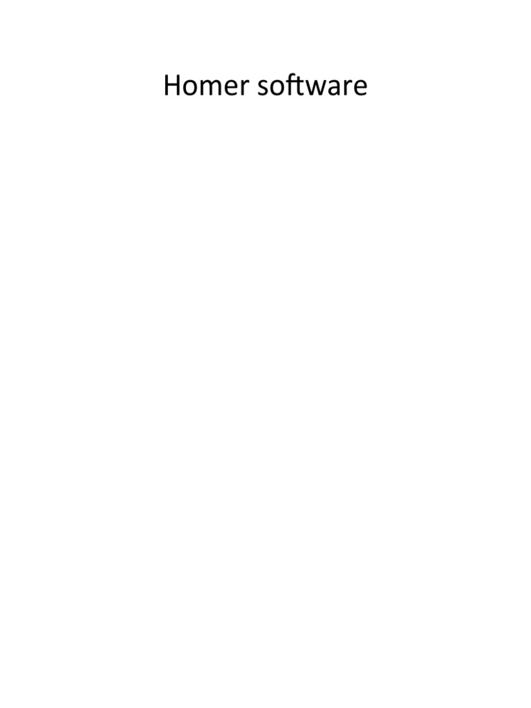 An Overview of Homer Software: Its Capabilities and Applications | PDF