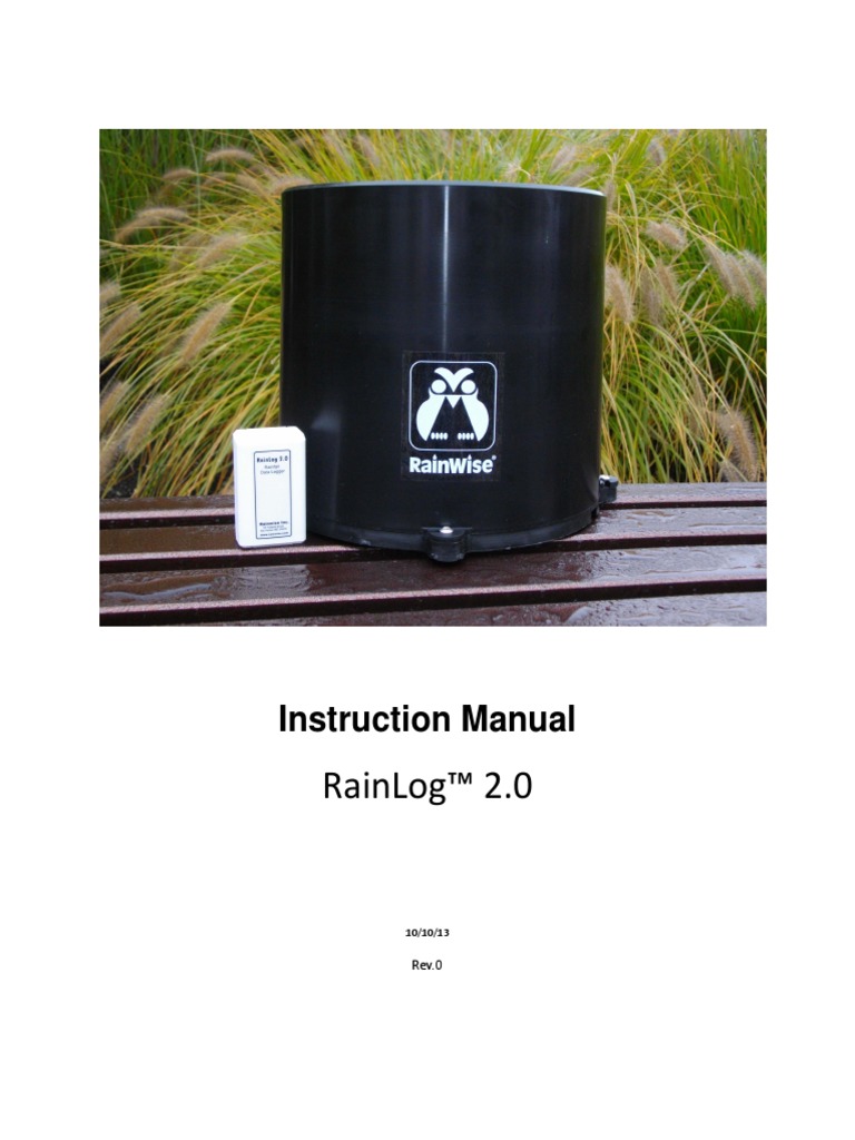Rainlog™ 2.0: Instruction Manual | PDF | Computer Data Storage | Usb