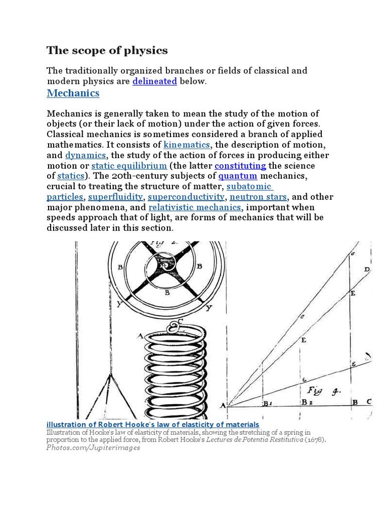 The Scope of Physics | PDF | Force | Mechanics