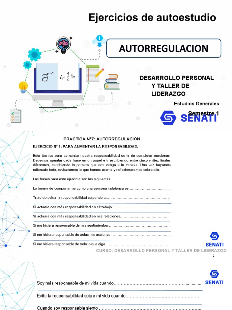 Ejercicios Unidad 07 Autorregulacion | PDF
