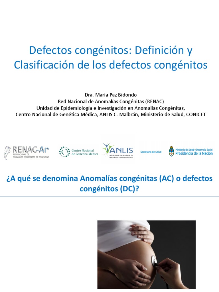 Definición y Clasificación de Los Defectos Congénitos | PDF | Patología ...