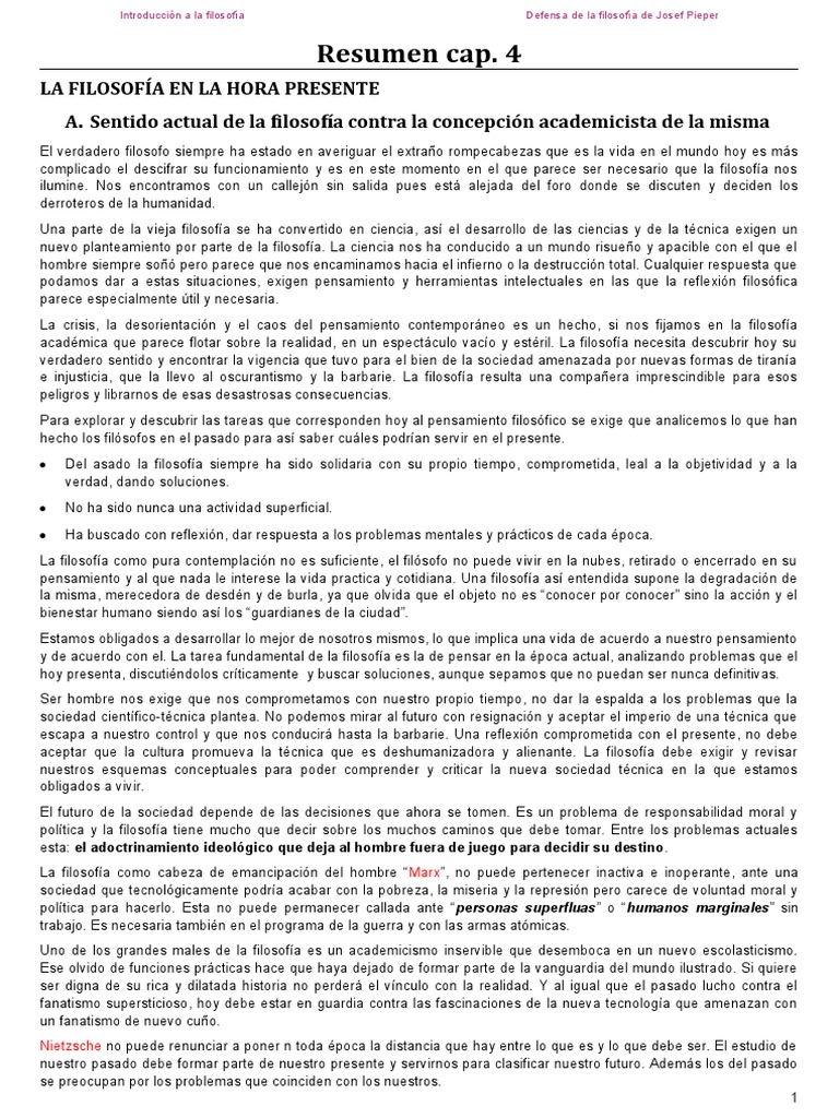 Resumen Cap4 de Filosofia | PDF | Conocimiento | Verdad