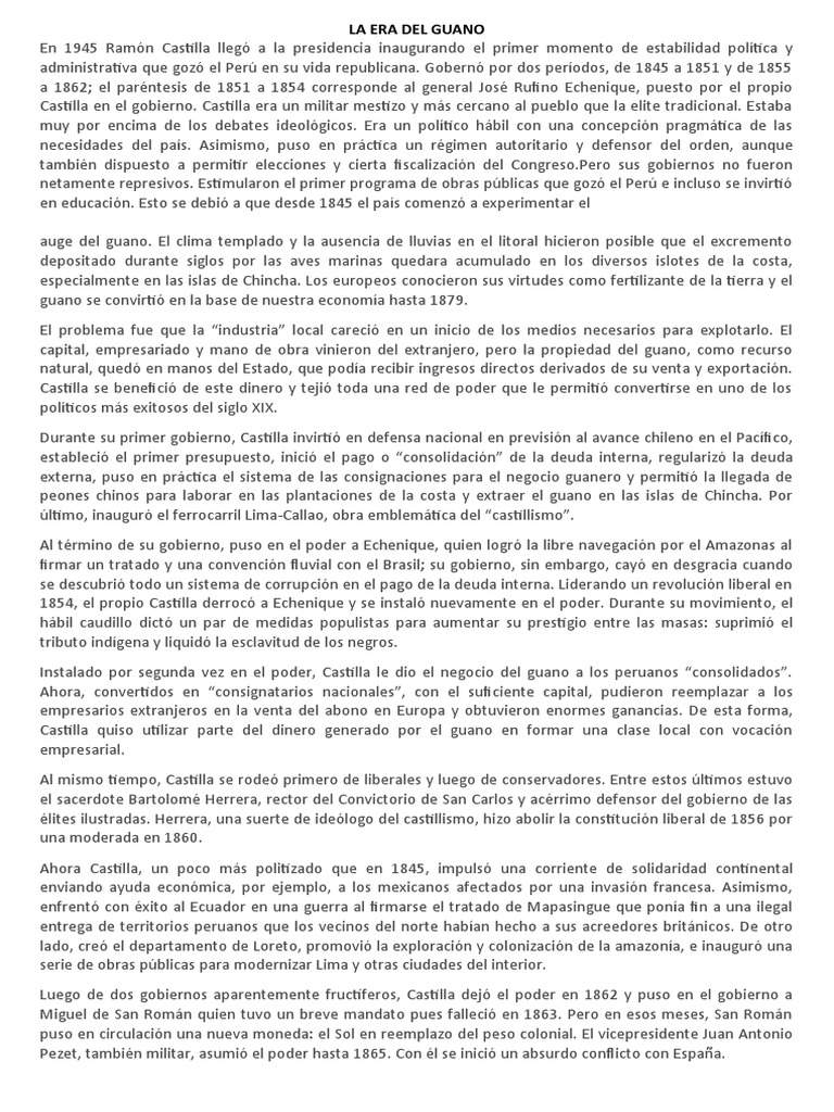Ramon Castilla | PDF | Perú | América del Sur