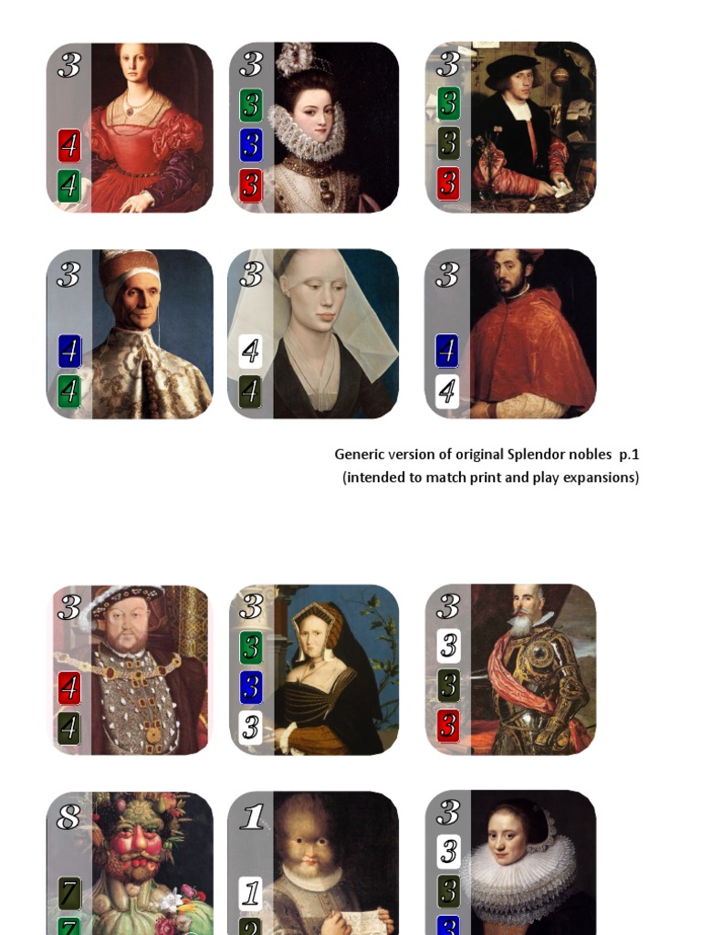 Splendor Nobles Expansion Overview | PDF | Entertainment | Ephemera
