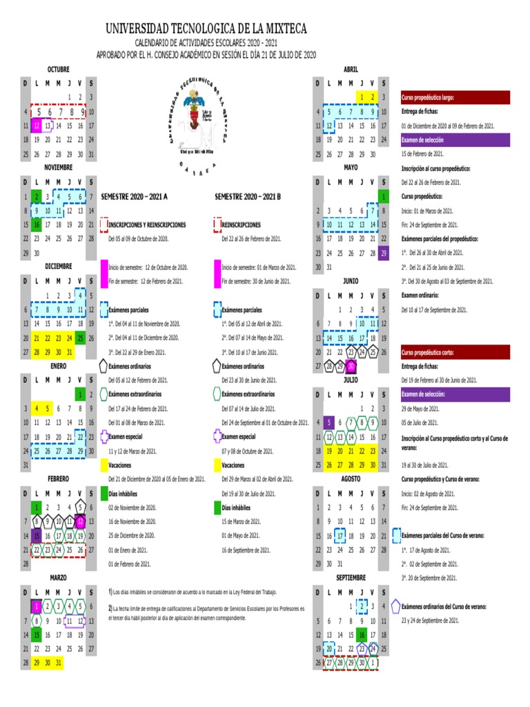 Calendario 20 21 UTM | PDF