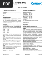 Vinimex Clasica NF Satinada Ficha Técnica | PDF