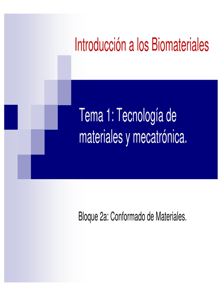 Tema 1-2a - TMM - Conformado de Materiales | PDF | Forjar | Extrusión
