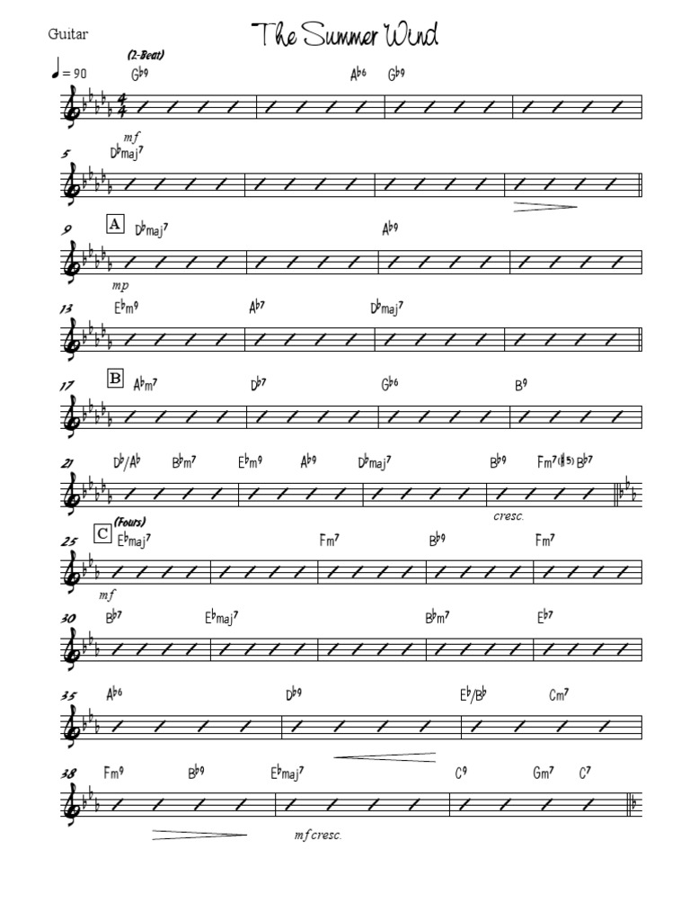 The Summer Wind Guitar | PDF