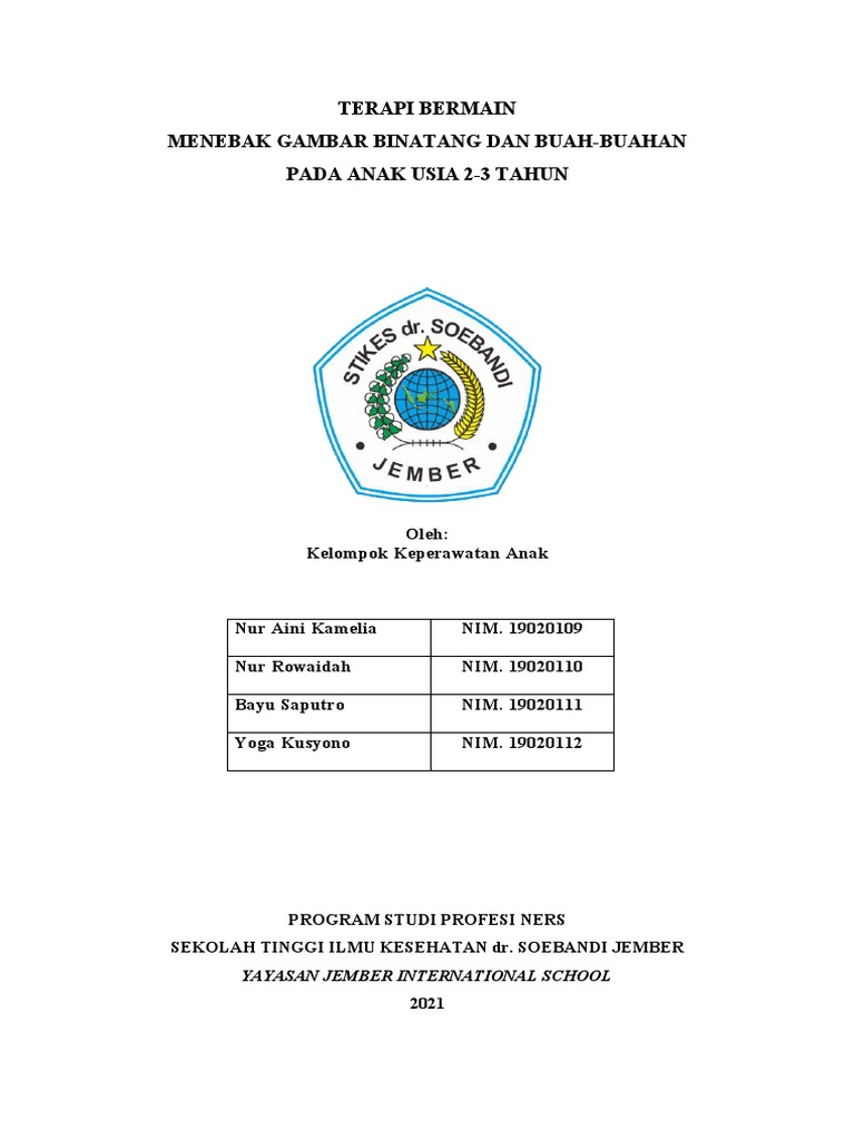 Terapi Bermain Menebak Gambar Buah Dan Binatang | PDF