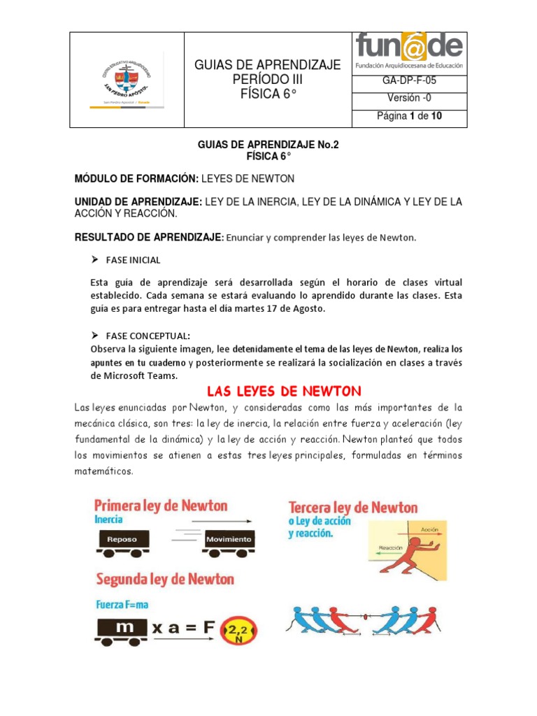 Leyes de Newton: Inercia y Dinámica | PDF | Las leyes del movimiento de ...
