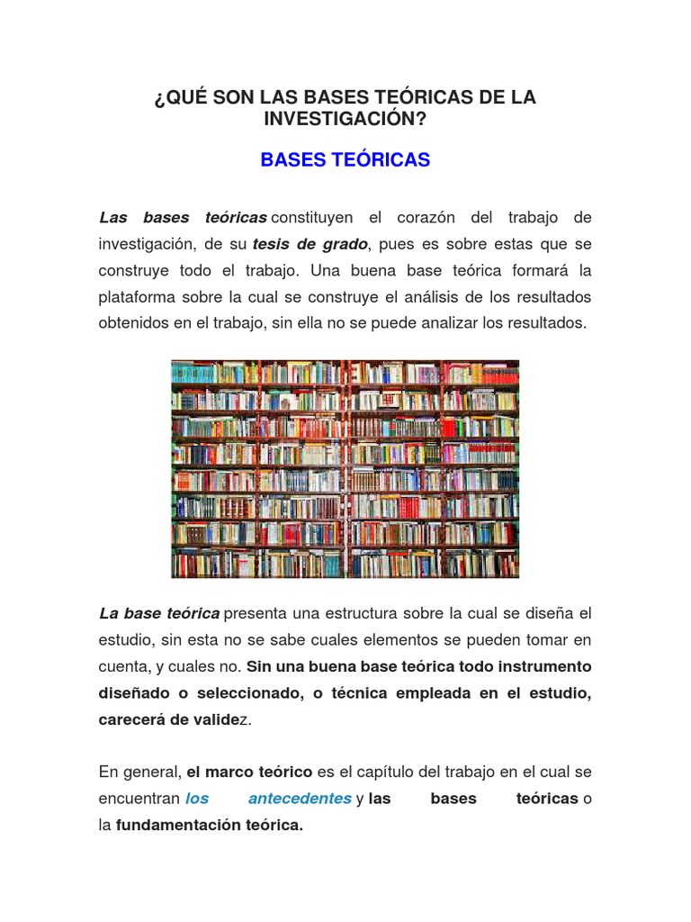 Bases Teoricas | PDF | Teoría | Paradigma