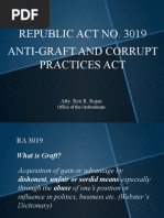 Republic Act 3019 (RA 3019) - Anti-Graft Law | PDF