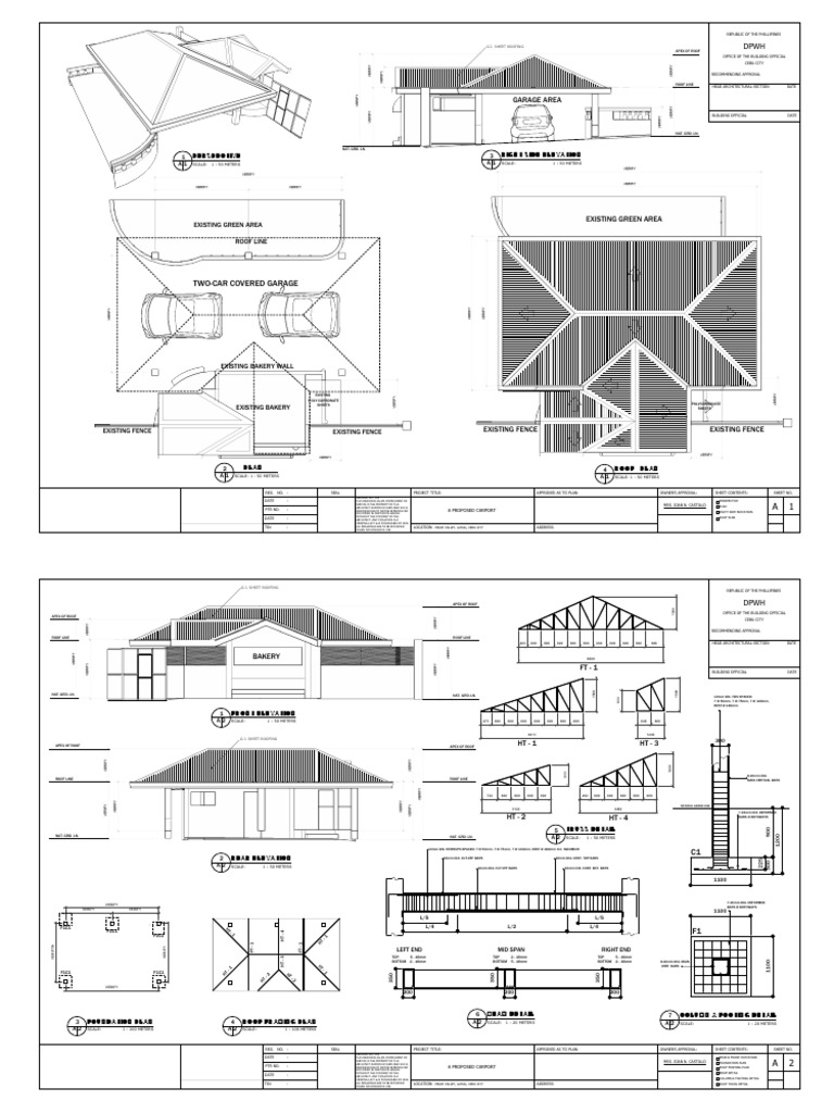 Garage Working Drawing | PDF | Buildings And Structures | Structural ...