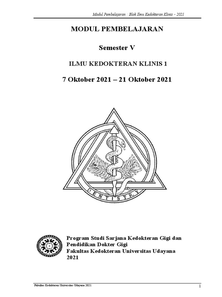 Modul Pembelajaran Blok Ilmu Kedokteran Klinis | PDF