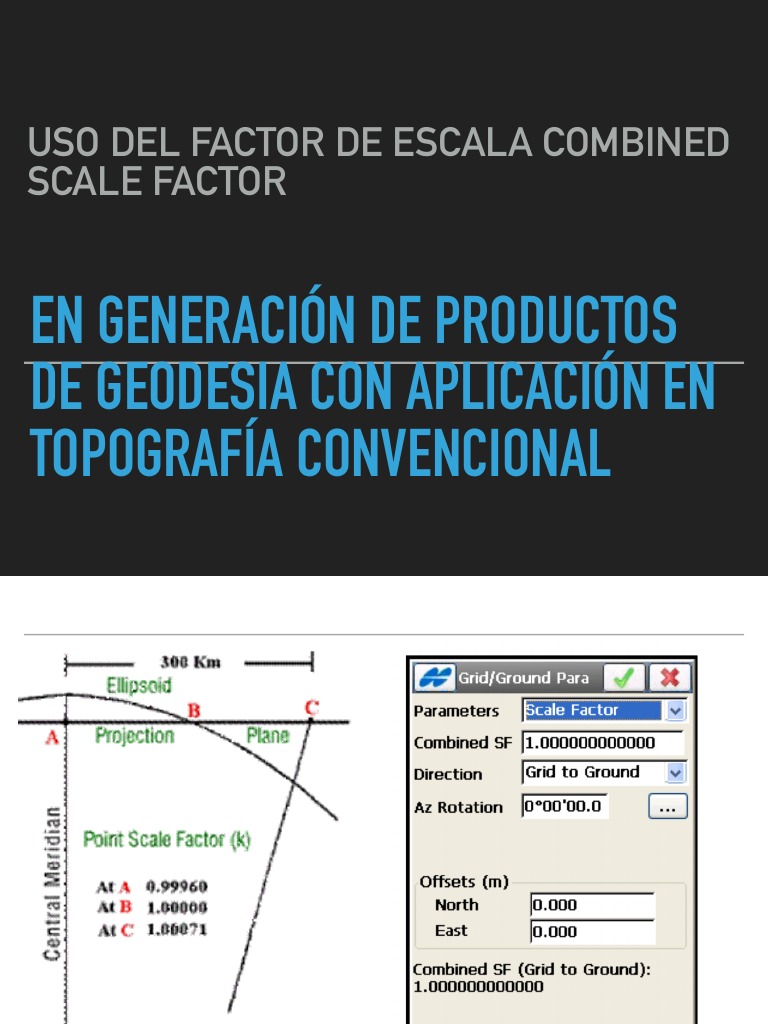 Uso del Factor de Escala en Topografía | PDF | Geodesia | Topografía