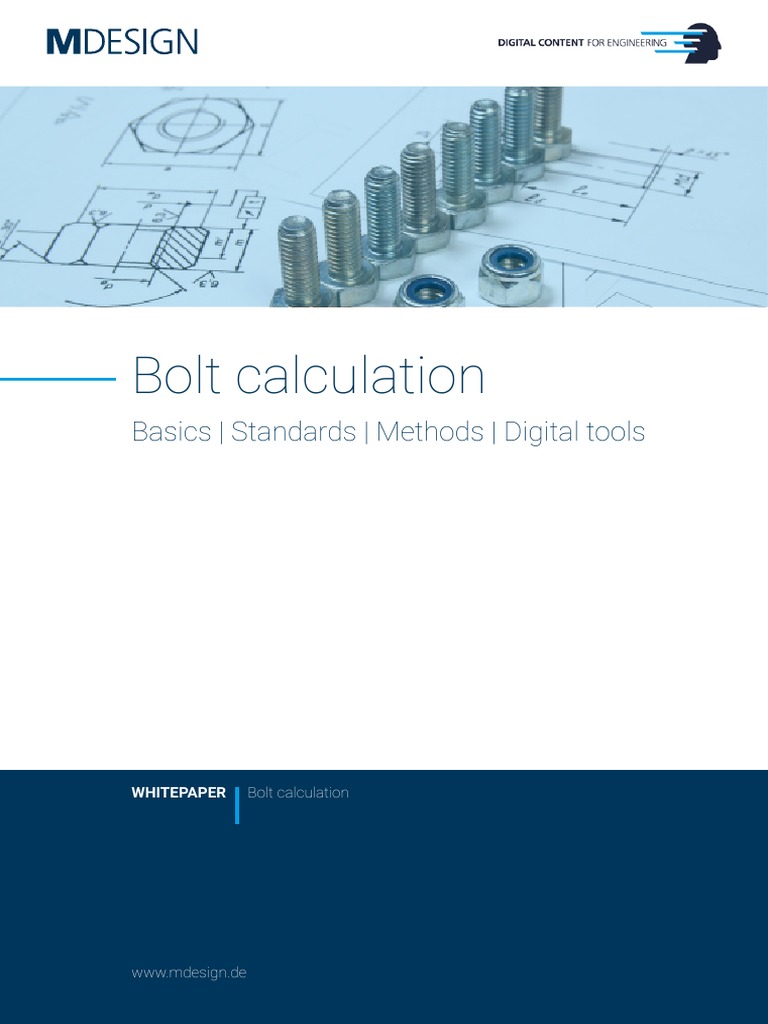 Bolt Calculation Basics Standards Methods Digital Tools | PDF | Screw ...