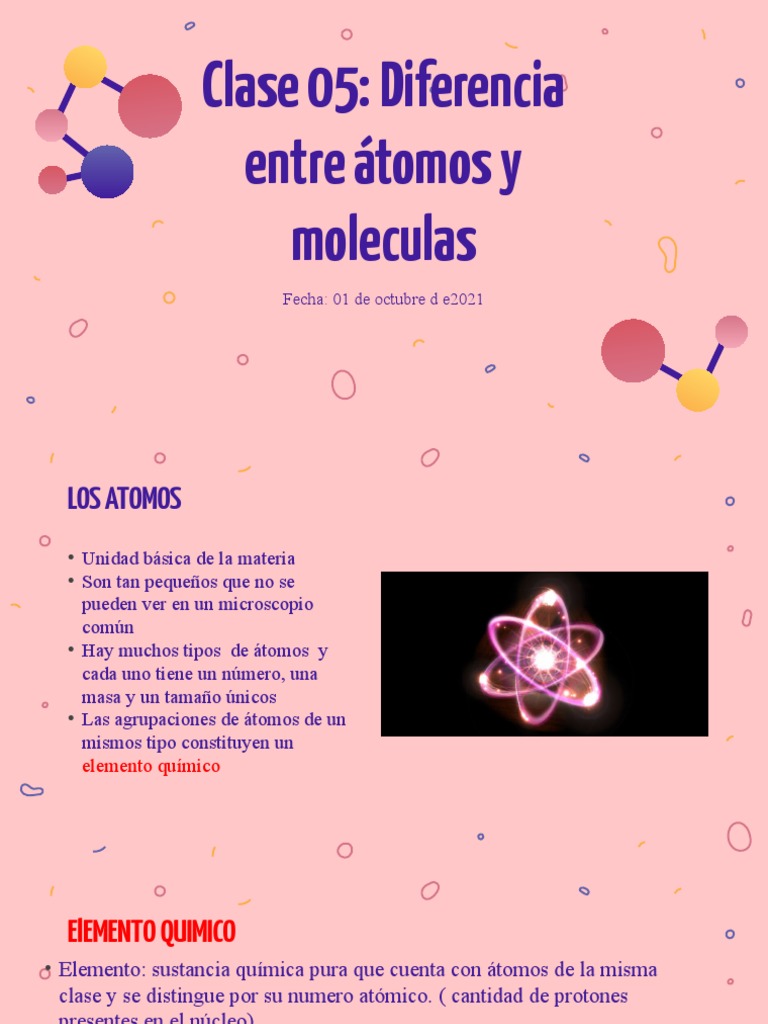 Atomos y Moleculas | PDF | Elementos químicos | Moléculas