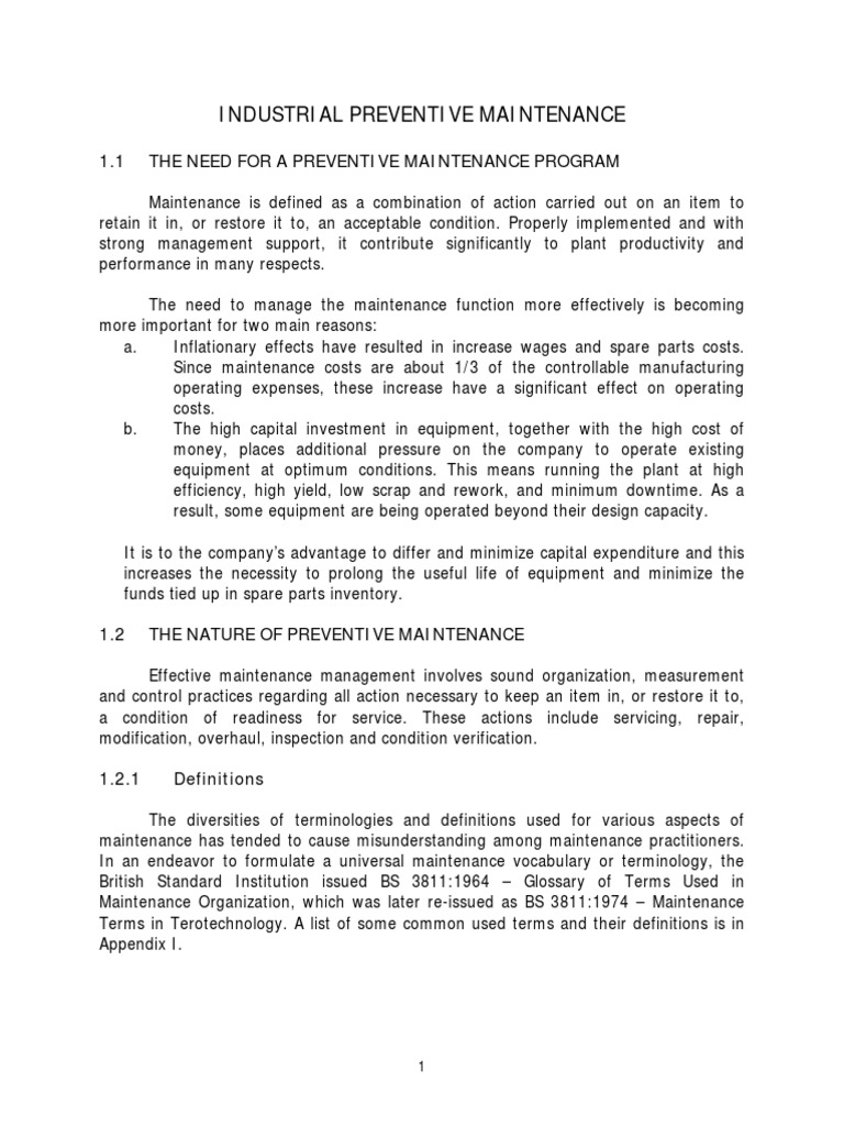 Industrial Preventive Maintenance Pdf