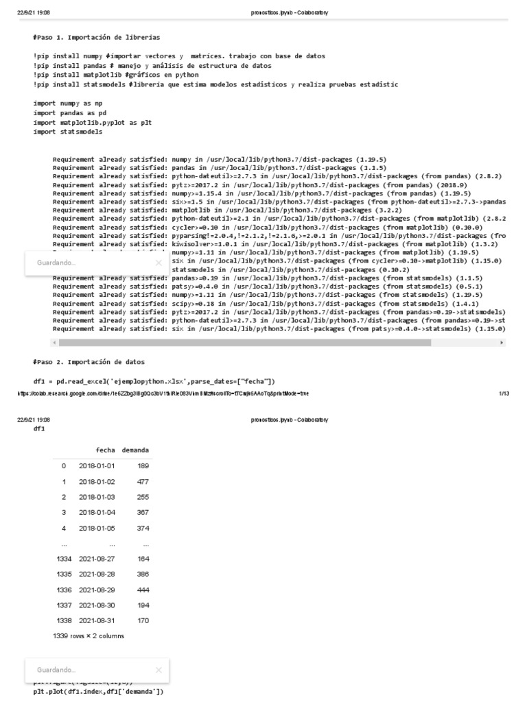 Pronosticos - Ipynb - Colaboratory | PDF | Application Software | Unix Software